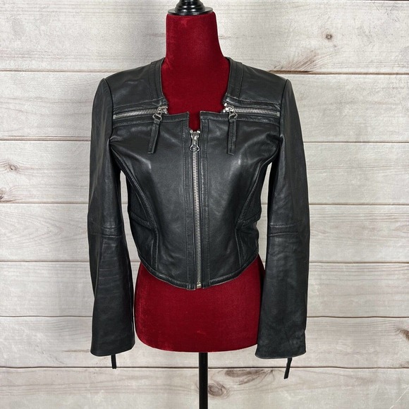 Linea Pelle | Jackets & Coats | Linea Pelle Collection Zipper Cropped ...